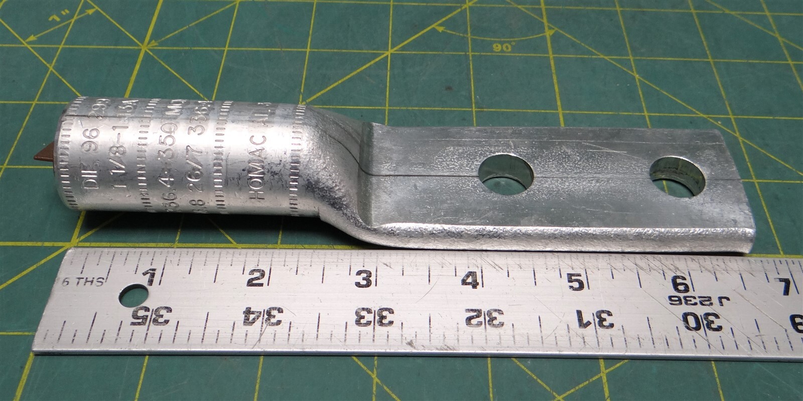 HOMAC AL-350-N Aluminum Two-Hole NEMA Stackable Straight Lug ...