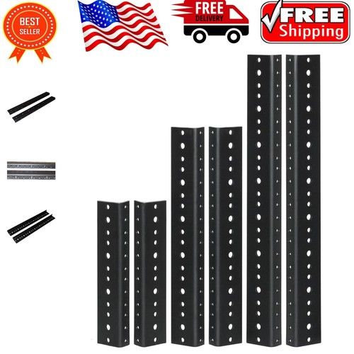 Durable Black Powder Coated Rack Rails - Fits 8U Space with 60 lbs ...