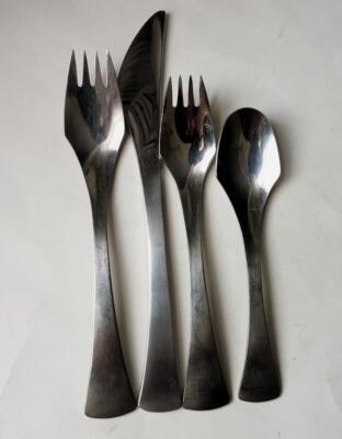 Lundtofte Denmark Largo flatware stainless steel utensils 4 pc set | eBay