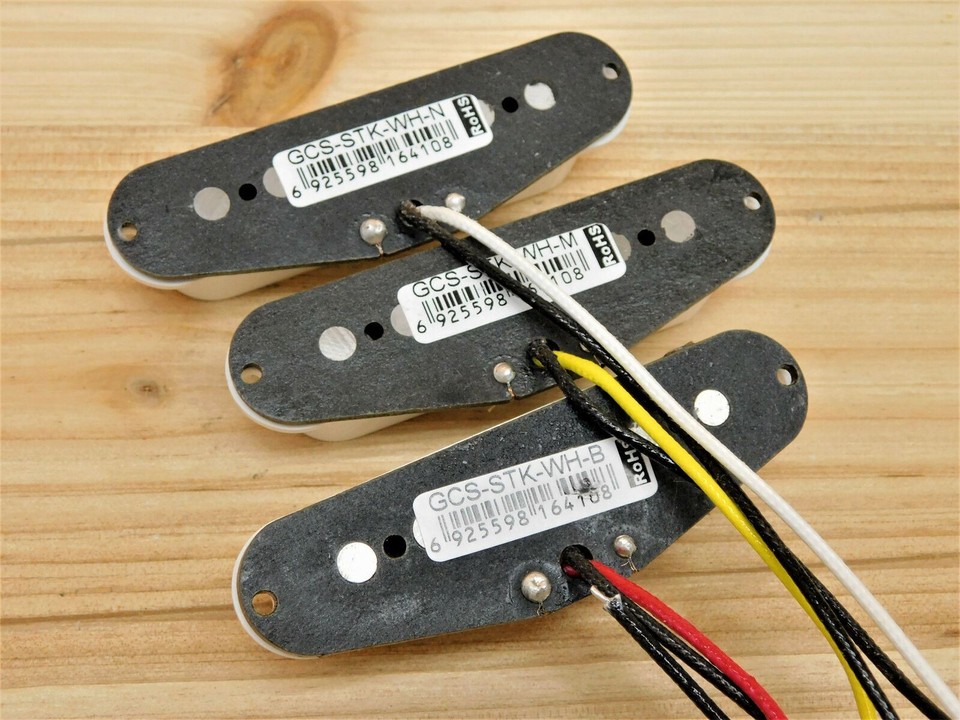 Artec Giovanni Noiseless Strat Single Coil SSS Pickup SET, AlNiCo 5 ...