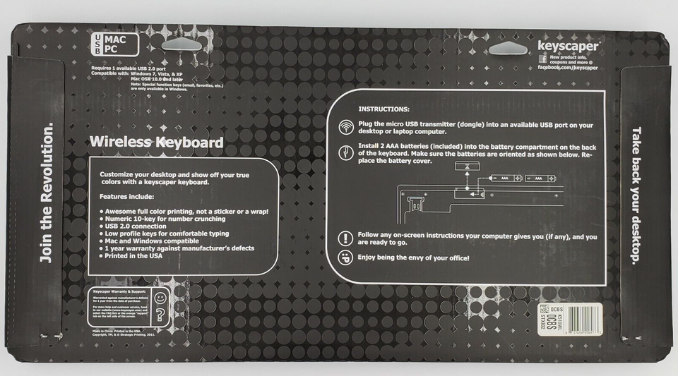 Star Trek Keyscaper Wireless Computer Keyboard New+Rare!+Free Trek ...