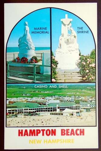 1960s Marine Memorial, “The Shrine”, Casino & Shell, Hampton Beach, NH ...