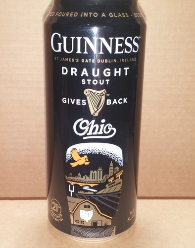 Guinness Draught Stout Special Edition Ohio 14.9 oz. beer can ...