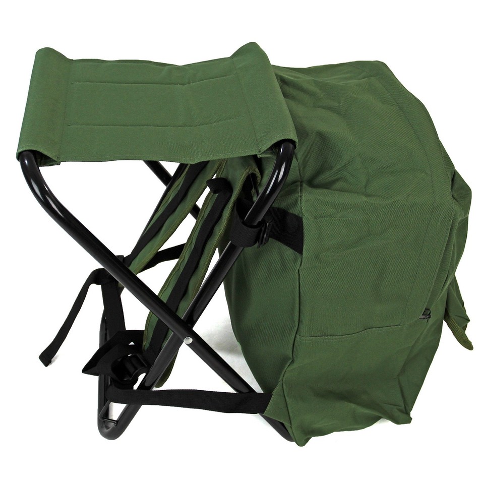 Fishing Tackle Stool with Backpack Seat Bag Camping Hiking Rucksack ...