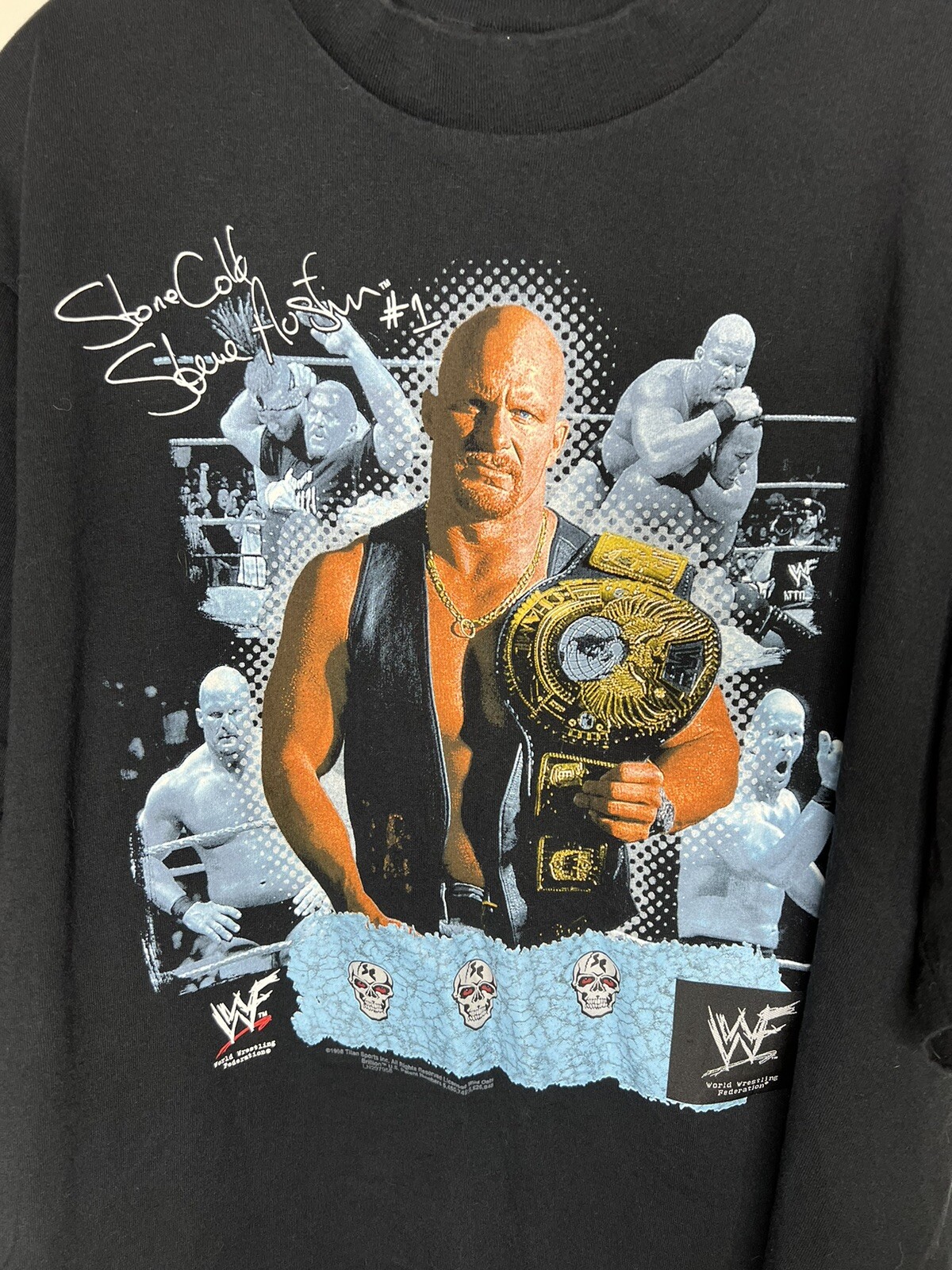 Vintage 1999 Stone Cold Steve Austin WWF Wrestling Me… - Gem