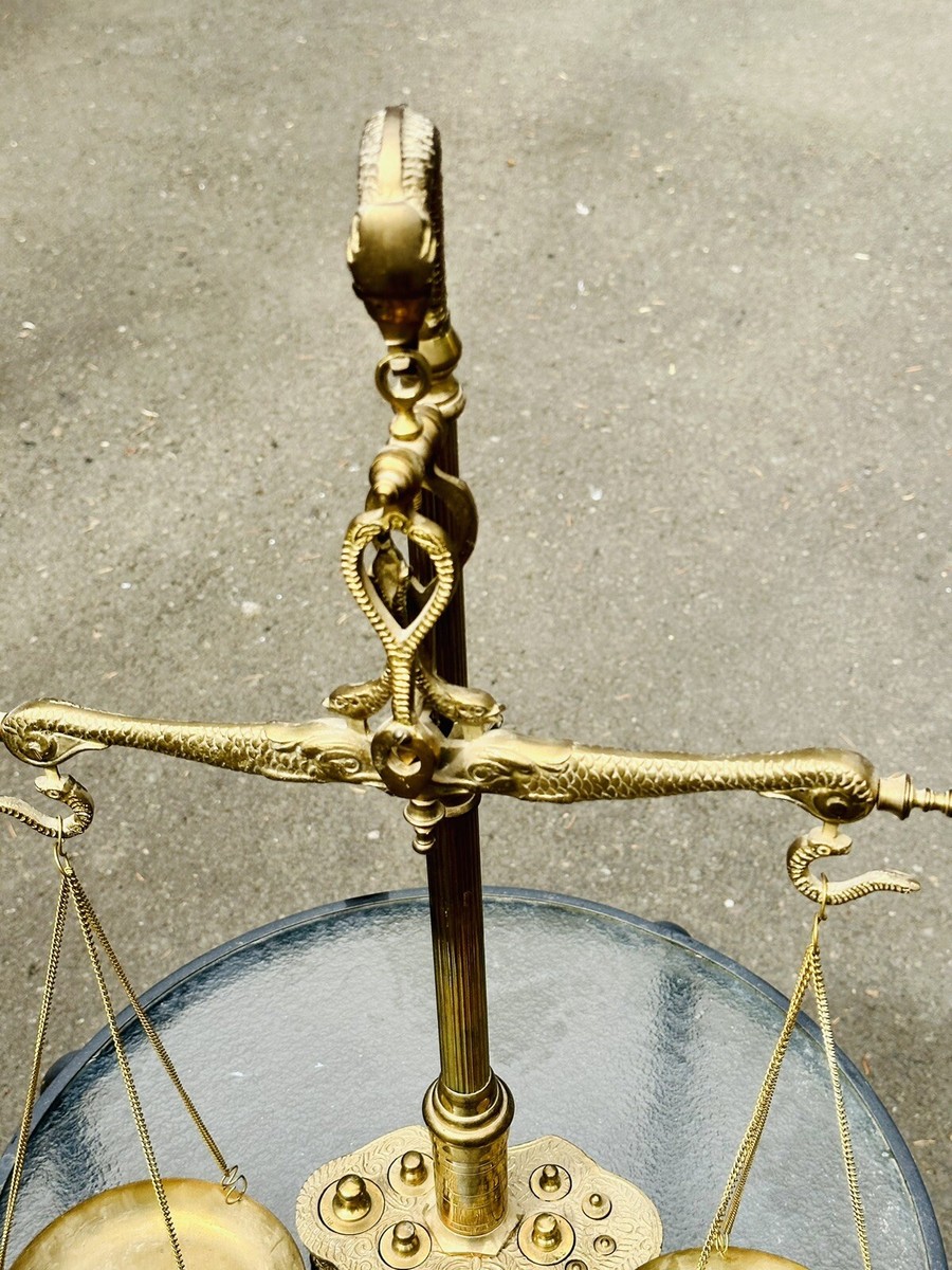 Vintage Brass Scale From Asia Antique 19th Century Asian Burmese