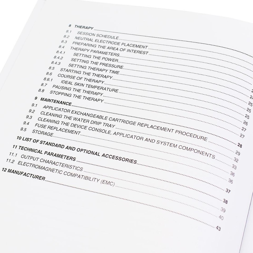 BTL Emtone Operator Manual Guide Applicator Operation Therapy Parameter ...