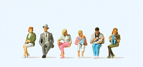 Preiser 10332 HO 1:87 Seated people | eBay