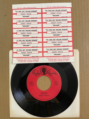 RANDY TRAVIS Dreamin' / I'll Take Any Willing Woman 45 Paula 429 NEW ...