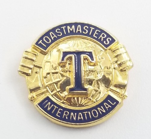 Toastmasters International Gold Tone Blue Enamel Member Lapel Pin Tie ...