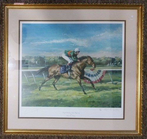 Limited Edition Signed Print of Lester Piggott on Royal Academy 99/950 ...