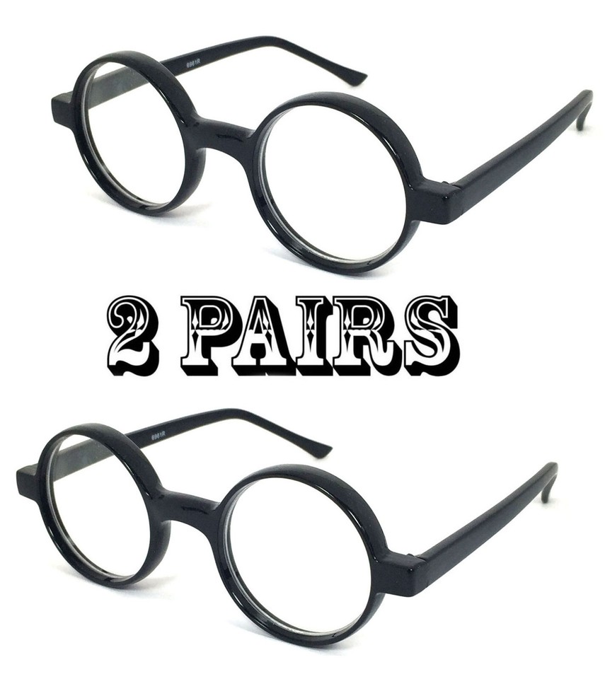 Thickly Rimmed Round Oval Reading Glasses Readers Black or Tortoise 9 ...