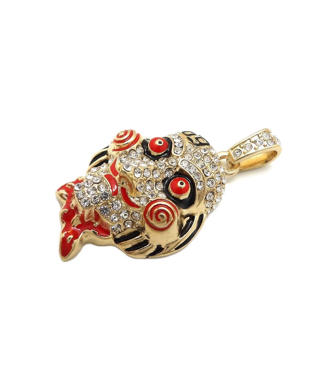 Iced 6ix9ine Jigsaw Necklace & Hip Hop Gold plated Metal Bust Down ...