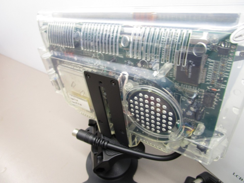 7" LCD Color TV Receiver 12V with AV Cables Clear Case For Prison Jail ...