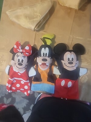 3 Marinette Disney Characters Minnie MICKIE GOOFY PUPPETS Teach And ...