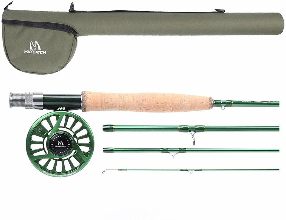 Maxcatch Premier Fly Fishing Rod with Avid Fly Reel and Rod Case, 3/4,5 ...
