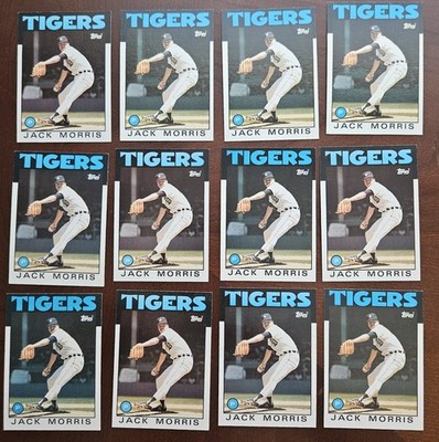 1x Jack Morris 1986 Topps #70 Detroit Tigers HOF Pitcher Baseball Card ...
