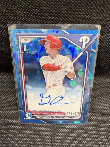 2024 Bowman Draft Sapphire Griffin Burkholder 1st Prospect Auto #/199 ...