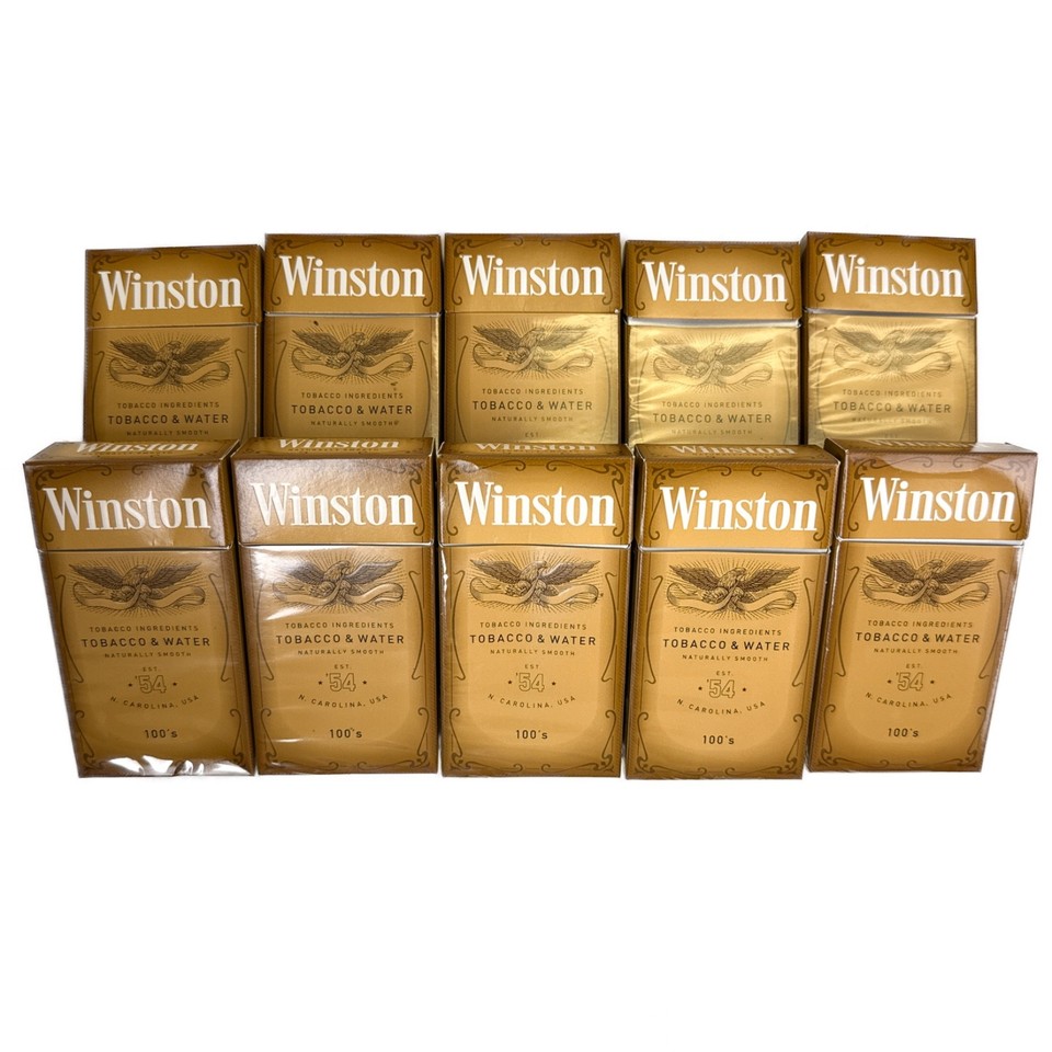 WINSTON USA 100’s 10 BOX LOT - Empty Cigarette Pack Collectible TN ...