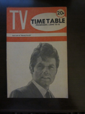 TV Guide Time Table Regional Magazine Jun 1978 Jack Lord Hawaii Five-O ...