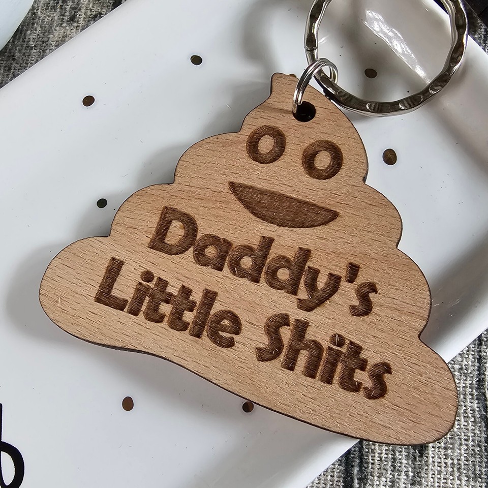PERSONALISED FATHERS DAY GIFT GIFTS FOR HIM KEYRING DADDY'S LITTLE ...