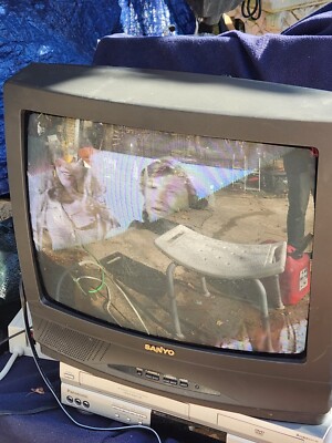 Sanyo DS19390 19" CRT TV Retro Gaming Television Curved Screen Coax ...