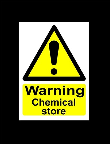Warning Chemical Store Sign Or Sticker In 5 Sizes - Hazardous . COSHH ...