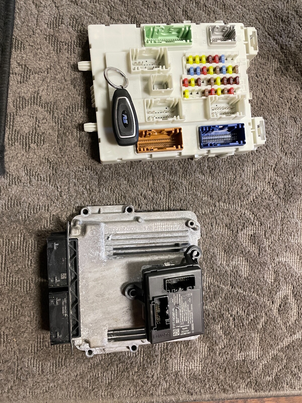 2017 ford focus rs ecu pcm key bcm body control module RFA complete set ...