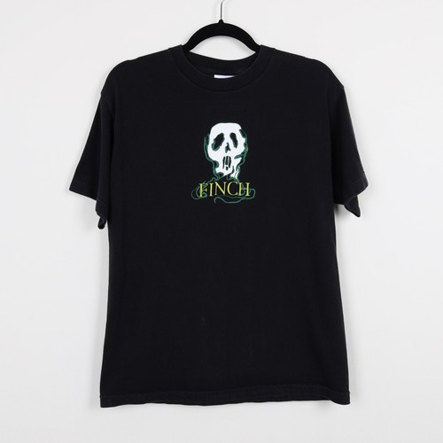 Vintage Y2K Finch Band Ghost Skull Goth Rock Music Graphic T-Shirt Size ...