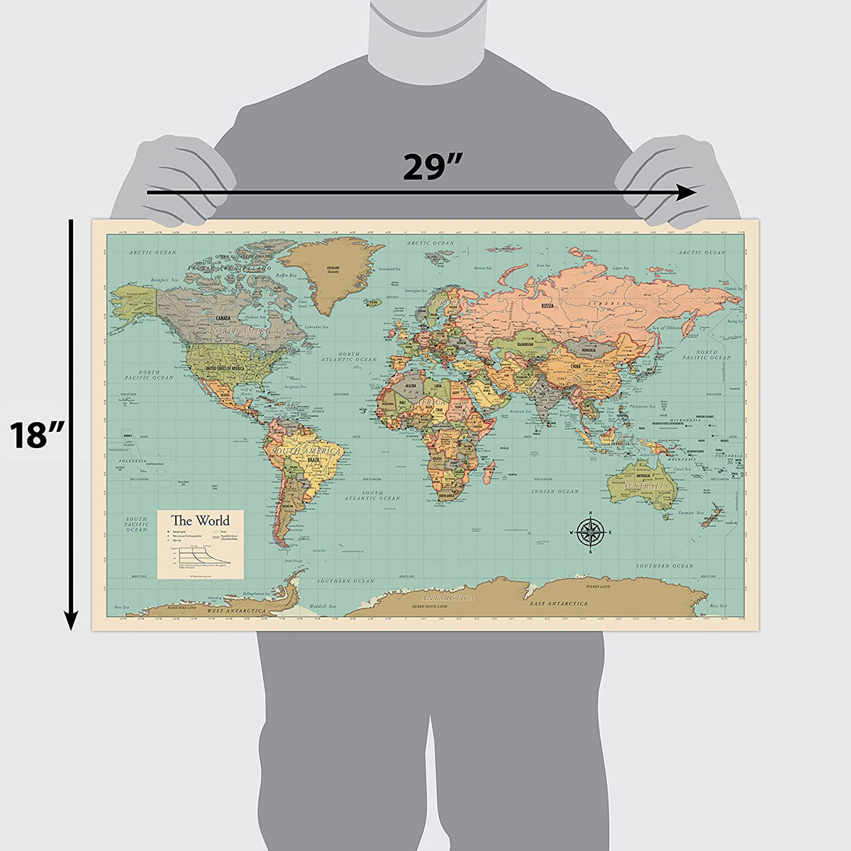 World Map Graphic Poster