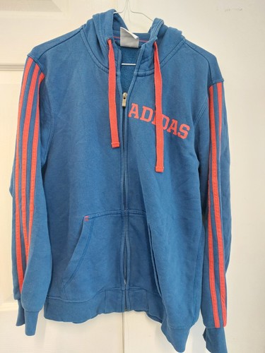 Adidas Small Men's Blue Red Zip Up Hoodie | eBay