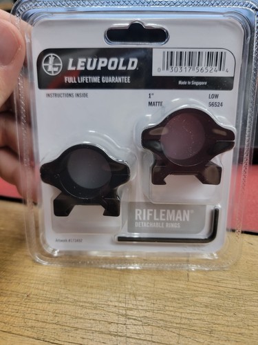 Leupold 56524 1in Low. Rifleman Scope Rings - Black 30317565244 | eBay