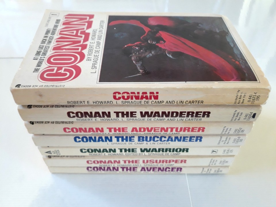 Conan by Robert E. Howard Lot of 7 Vintage Ace Paperbacks #1, 4-8, 10 ...