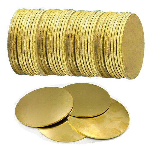 H62 Solid Brass Discs Blanks Metal Round Sheets OD 50-100mm Thick 0.5mm ...