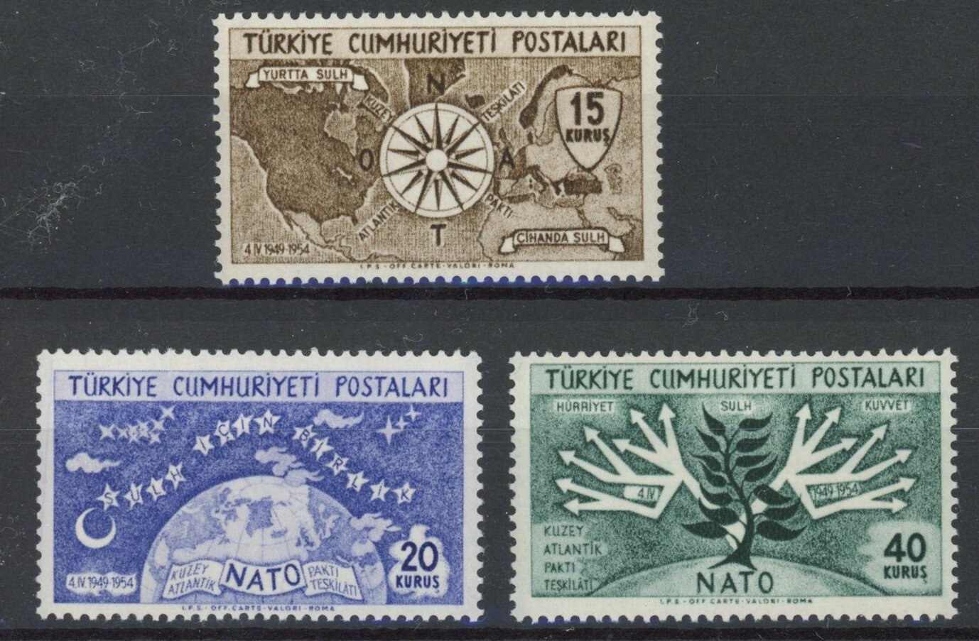 Türkiye 1954 : OTAN/NATO - Good Set Very Fine MNH Stamps | eBay