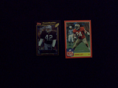 (2) RONNIE LOTT CARDS 1992 TOPPS FINEST LIMITED EDITION, 1985 NFL STAR ...