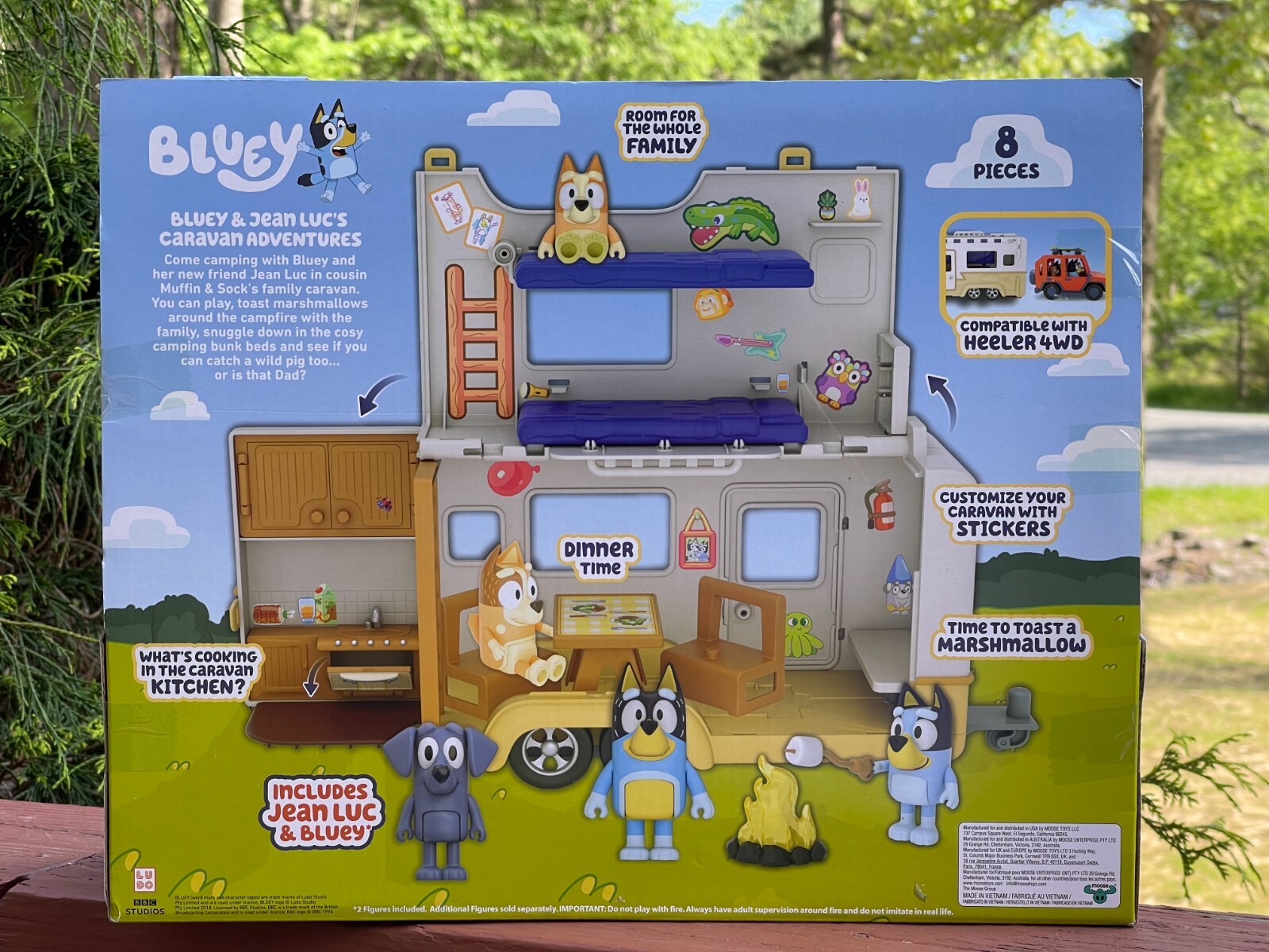 BLUEY & Jean Luc's Caravan Camper Van S5 Moose Toys Adventures Camper ...