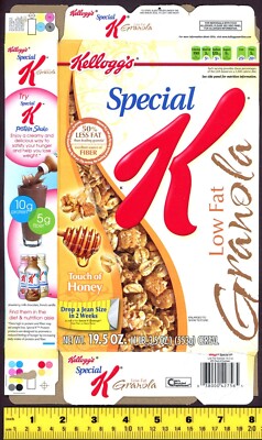 Kellogg's Special K Low Fat Granola Cereal (2010) - Empty Cereal Box ...