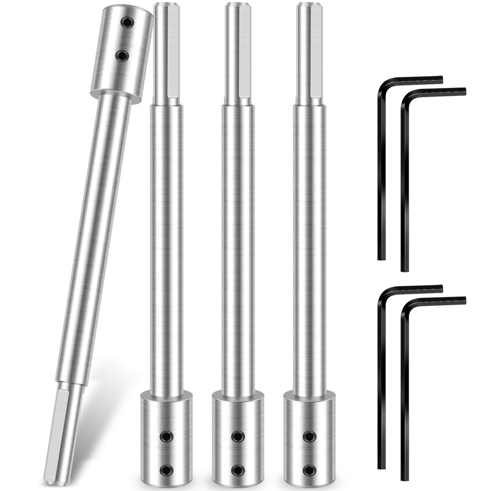 4Pcs Forstner Bit Extension Metal 6-11/16Inch Extra Long Forstner Drill ...