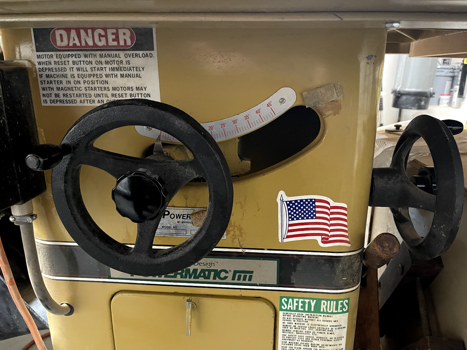 Powermatic 66, 230V, 3 HP, 10" Table Saw with 52” extension table, w ...