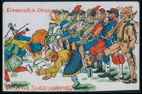 Asia War China Boxer rebellion original old 1900s postcard humor ...