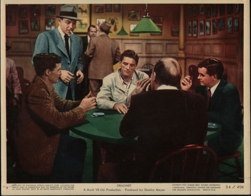 DRAGNET original 1954 color lobby still photo JACK WEBB/STACY HARRIS | eBay