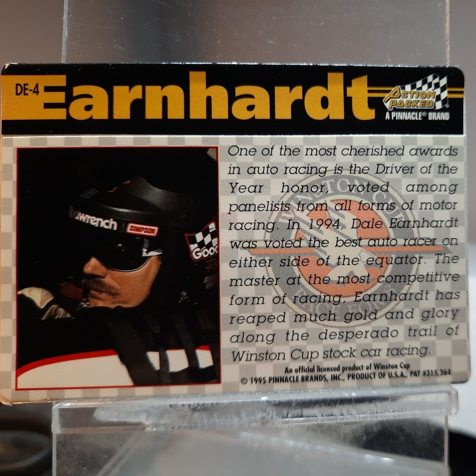 1995 Pinnacle Nascar Dale Earnhardt Trading Card #DE4 | eBay