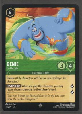 The First Chapter Genie - On the Job Super Rare Non-Foil Card #75/204 ...