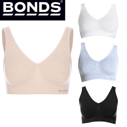 Bonds Women Seamfree Wireless Wire Free Comfy Sports Bra Crop Tank Top ...
