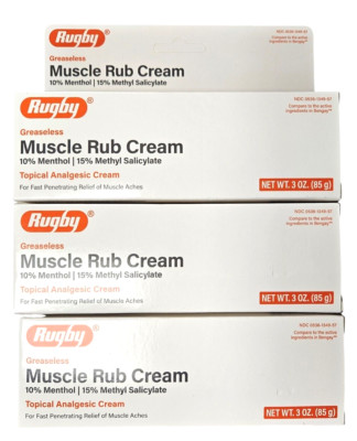 Rugby Muscle Rub Cream 3oz Large Tube ( 3 PACK ) PHARMACY FRESH! -- | eBay