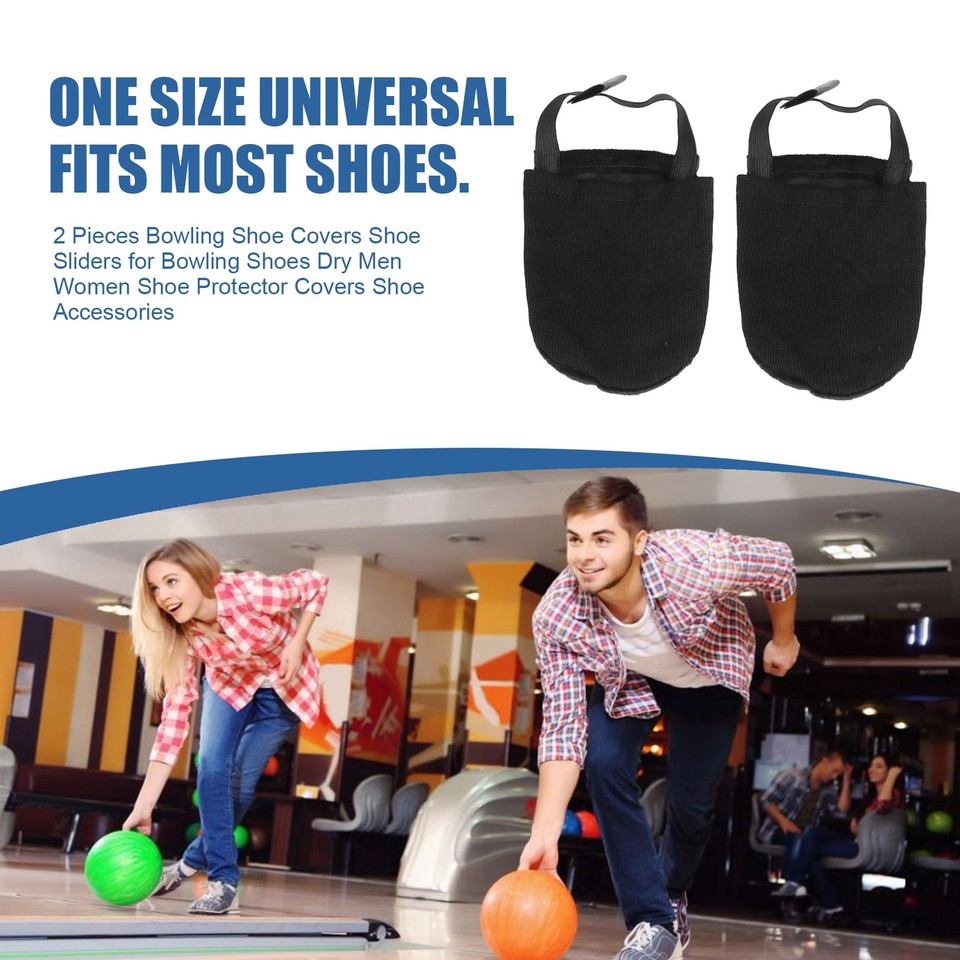 2 Pieces Bowling Shoe Covers Shoe Sliders for Bowling Shoes Dry Men ...