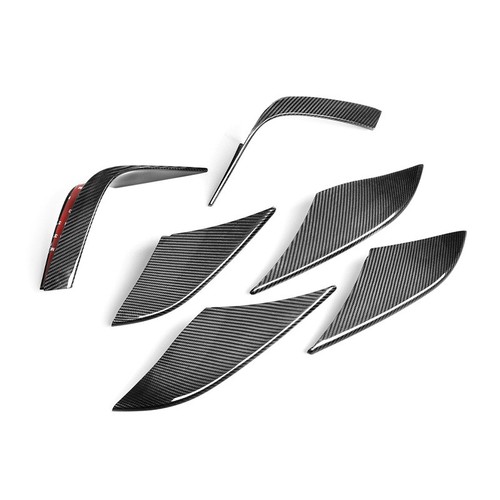 6PCS Real Carbon Fiber Front Light Cover Fit for Porsche Macan 95B.1 ...