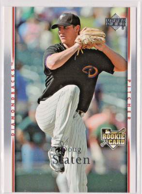 Doug Slaten Arizona D-Backs Pitcher 2008 Upper Deck ROOKIE Card # 1 ...
