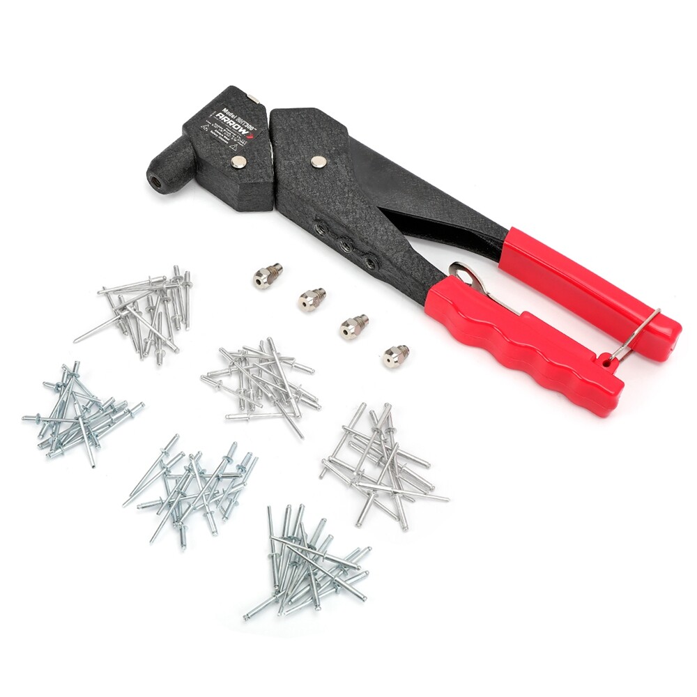 Arrow Professional Heavy Duty Riveter Kit Pop Rivet Gun with Assorted ...